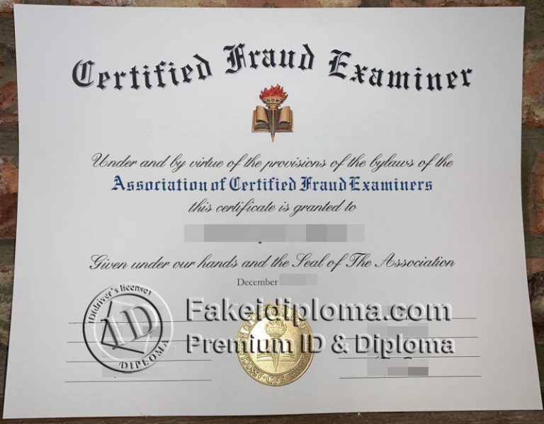 CFE certificate maker, Certified Fraud Examiners certification online