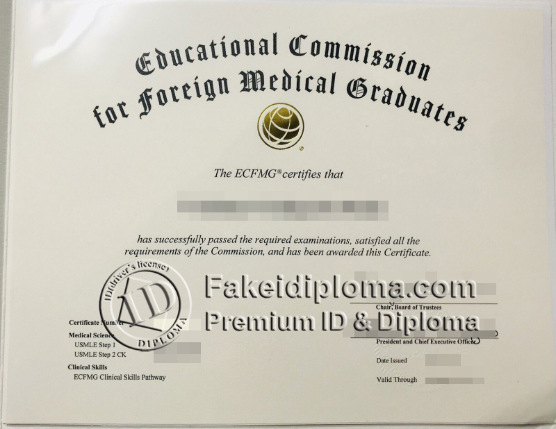 Where can I get a phony medical ECFMG certificate online?