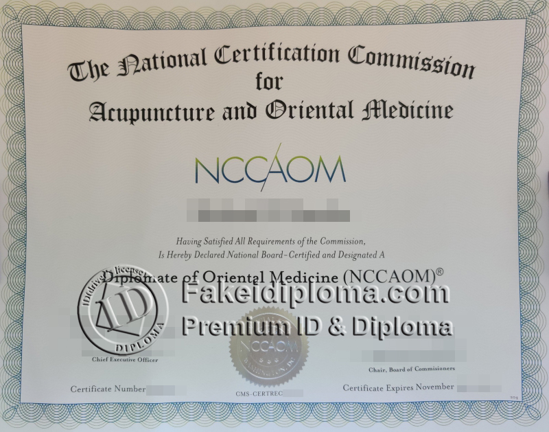 Best place to buy NCCAOM certificate, NCCAOM certification