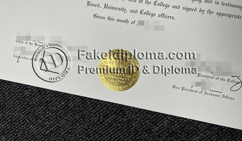 Buy CUNY Borough of Manhattan Community College BMCC diploma