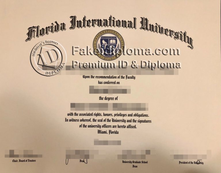 Buy FIU diploma, Florida International University degrees