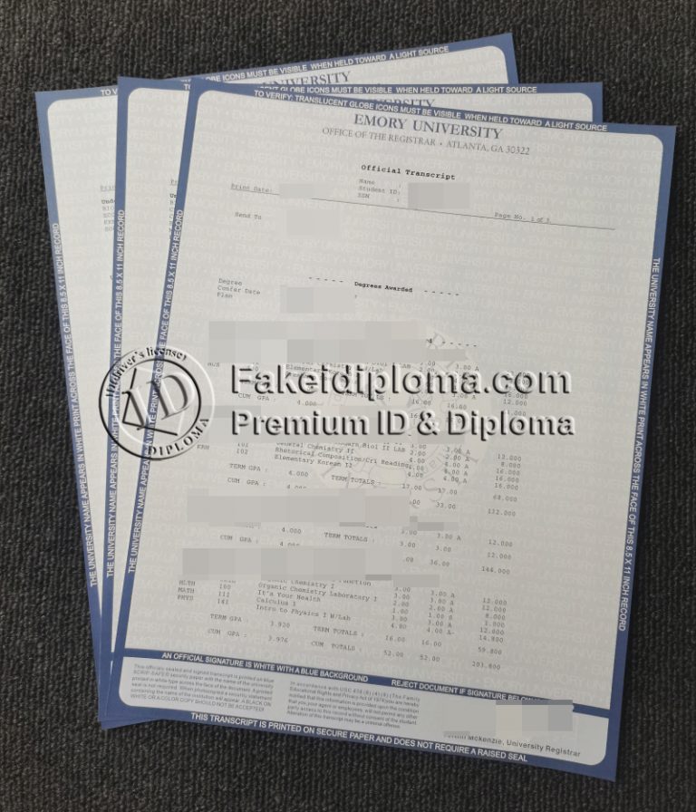 How to buy copy of Emory University official transcript online?