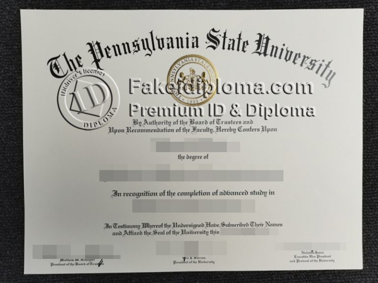 PSU diploma maker, The Pennsylvania State University fake degree