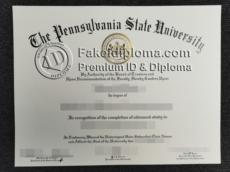 PSU diploma maker, The Pennsylvania State University fake degree