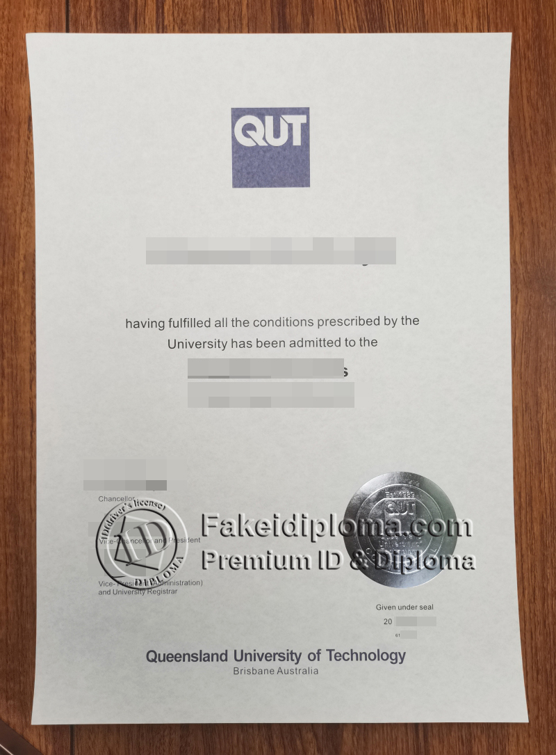 Queensland University of Technology 학위 샘플, QUT 졸업장 구매