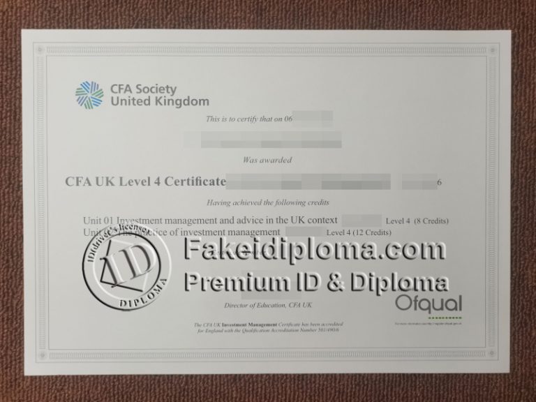 How to order a phony CFA UK Level 4 Certificate for jobs?