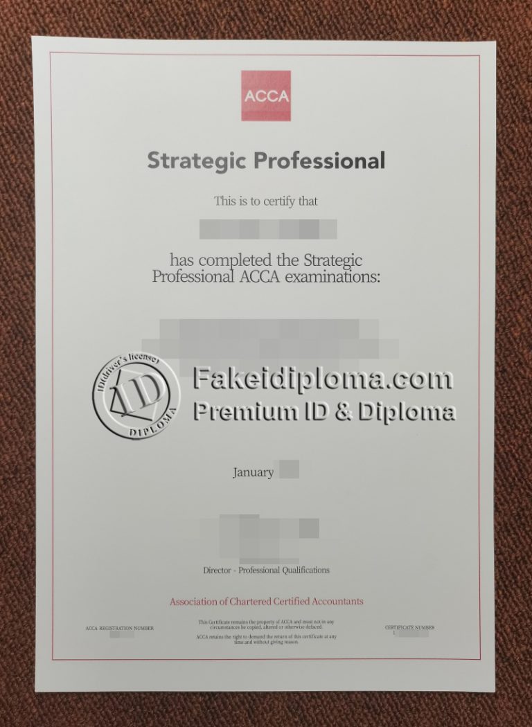A uick way to buy a fake Strategic Professional ACCA certificate