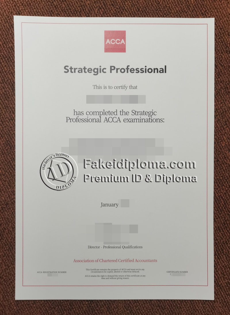A uick way to buy a fake Strategic Professional ACCA certificate