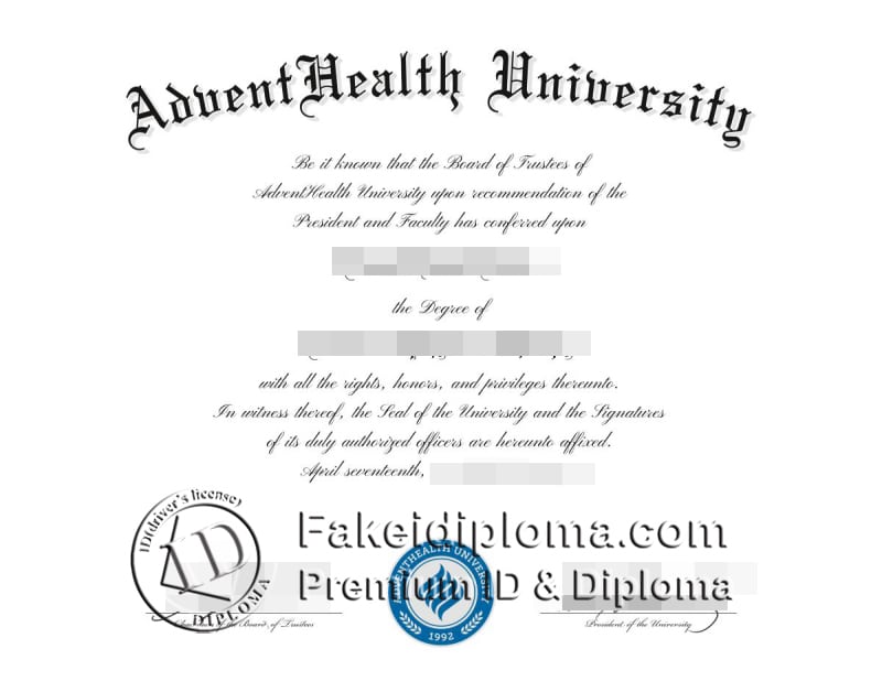 Make AdventHealth University degree, how to buy AHU diploma?