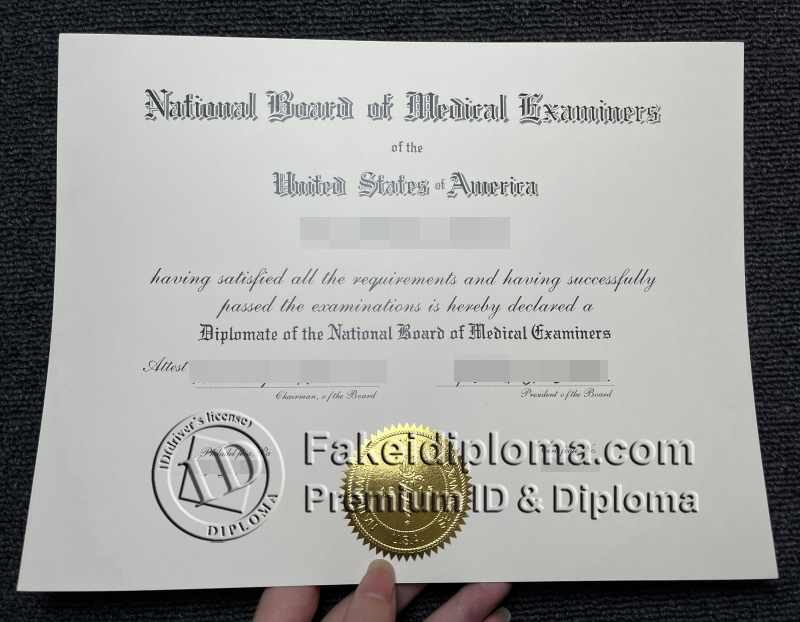 Buy a National Board of Medical Examiners NBME Certificate