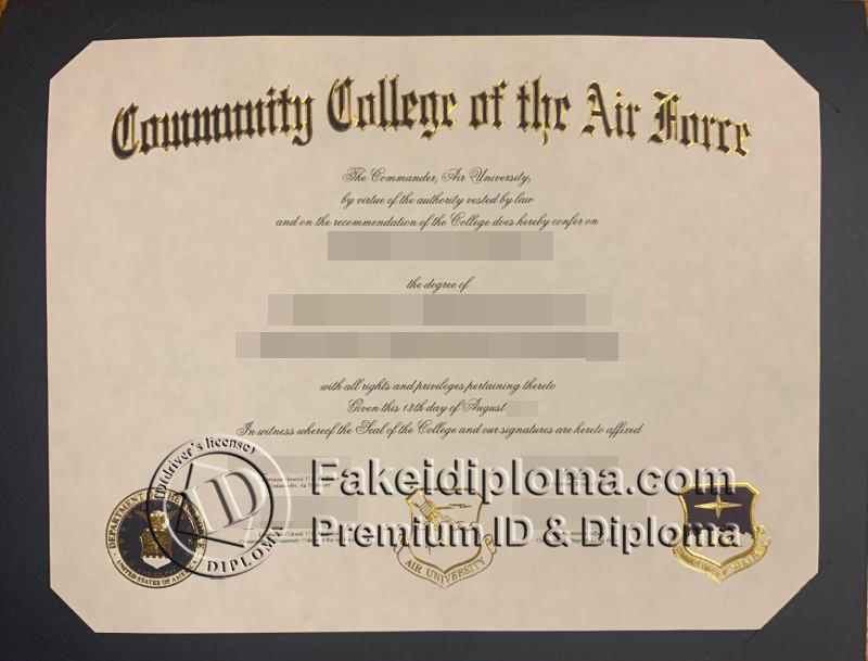 CCAF diploma, Community College of the Air Force fake degree