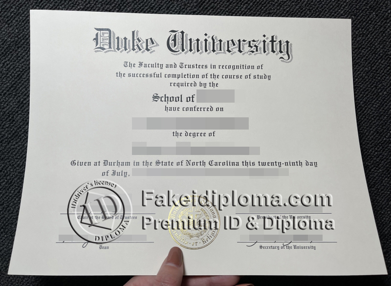 How can I order a fake Duke University diploma in the USA