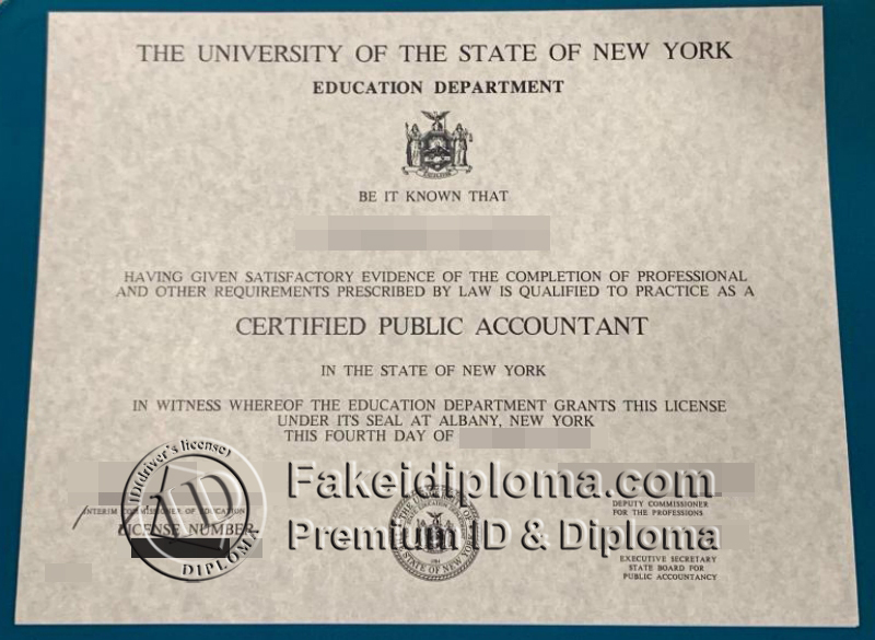 Reasons to order New York CPA certificate license online