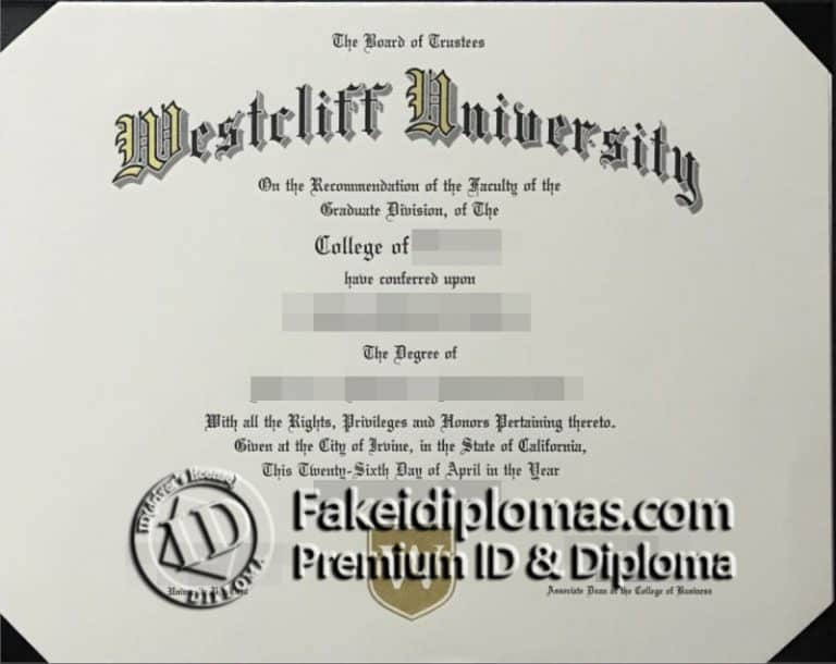 Fake Westcliff University diploma maker, buy doctorate degree