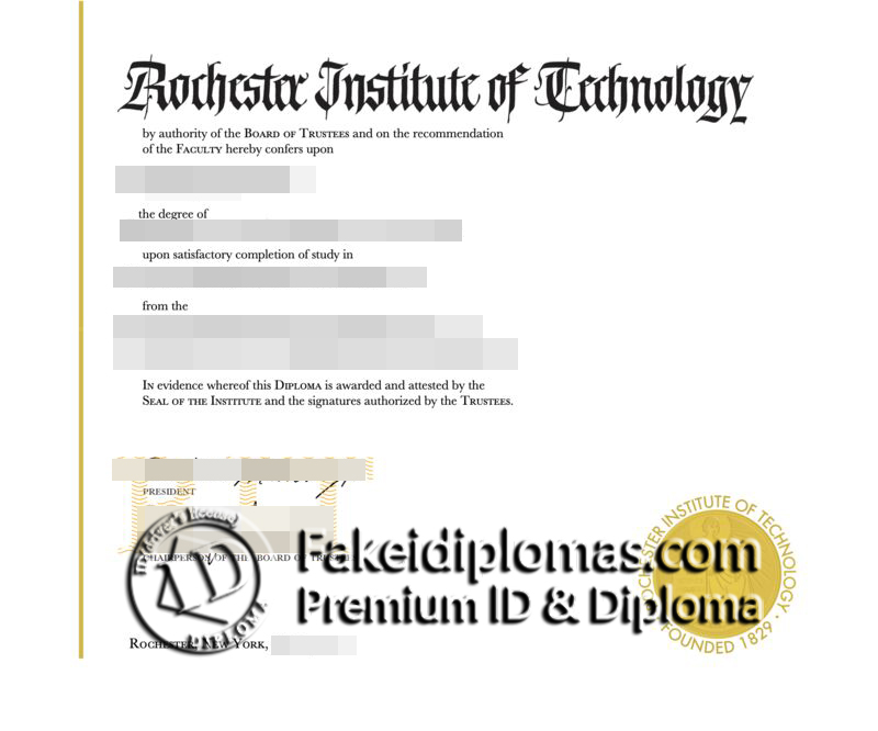 Fake RIT diploma, Rochester Institute of Technology degree