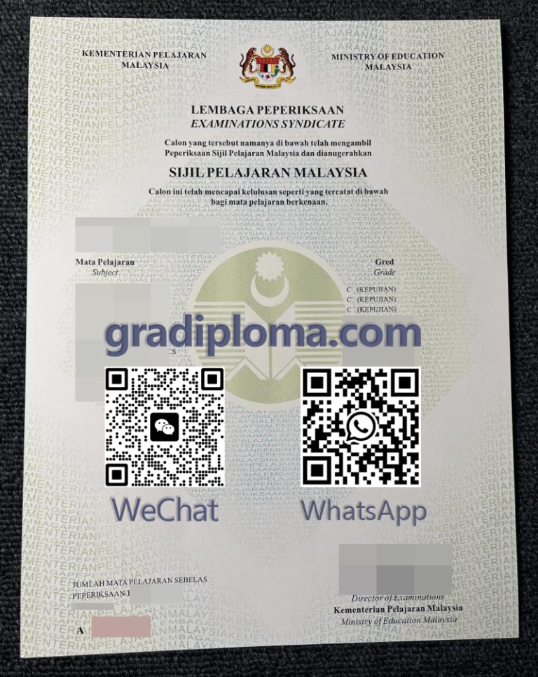 SPM certificate Malaysia, Sijil Pelajaran Malaysia certificate