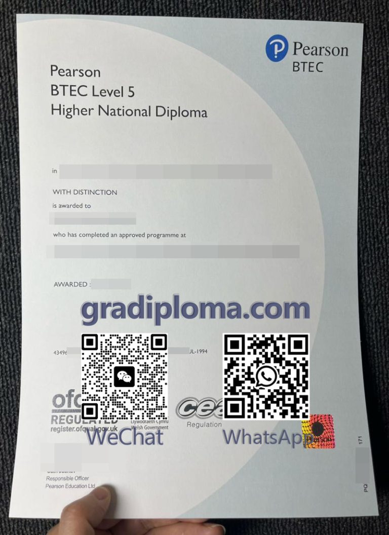 Purchase a fake Pearson BTEC Level 5 Higher National Diploma