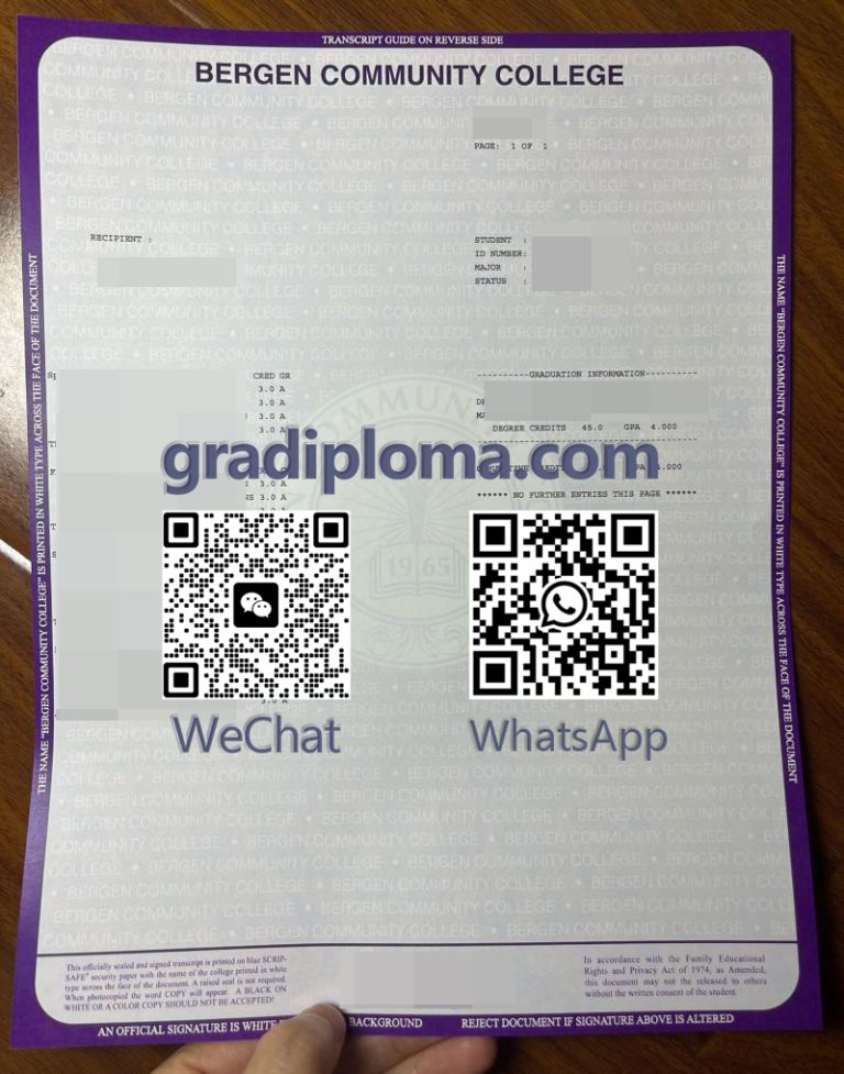 Where to buy Bergen Community College transcript in the USA?